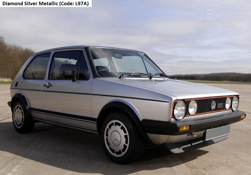 Original Paint Colours Codes Volkswagen Golf GTI MK1 Campaign Original Paint Colours Codes Volkswagen Golf GTI MK1 Campaign