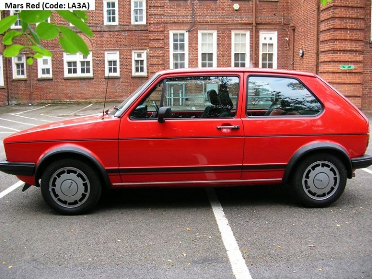 Original Paint Colours / Codes – Volkswagen Golf GTI MK1 Campaign ...