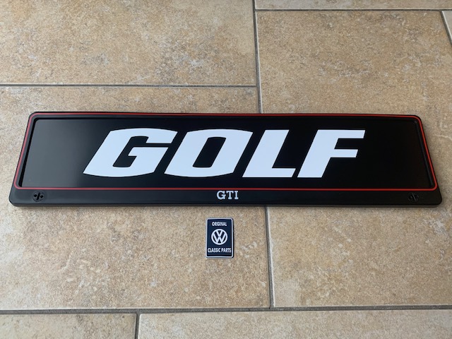 Show license plate in classic GOLF design – VW Golf 1